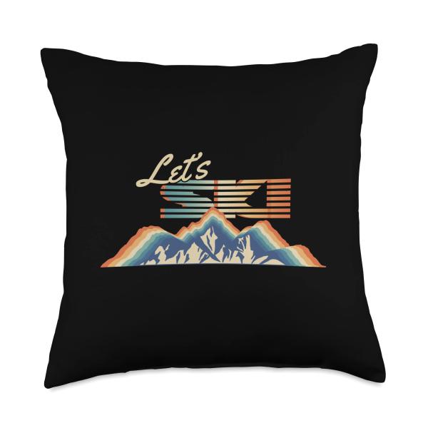 ・"LET'S SKI" Cool vintage ski design retro skiing shred ski shredding down snow hills for wintersport fans vintage frees...