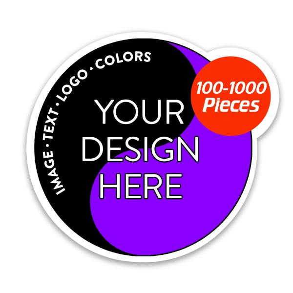 ・??[100 CUSTOMIZED DECAL STICKERS]: Customize your own set of 100 round sticker design for business logos, labels, gifts...