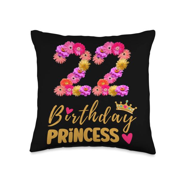 ・Perfect and cute floral Birthday Princess It's my 22nd Birthday design. Gift for birthday party for women and girls, au...