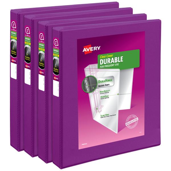 ・Durable Polypropylene Construction: Tear-resistant purple binder withstands daily use in office or school settings, pro...