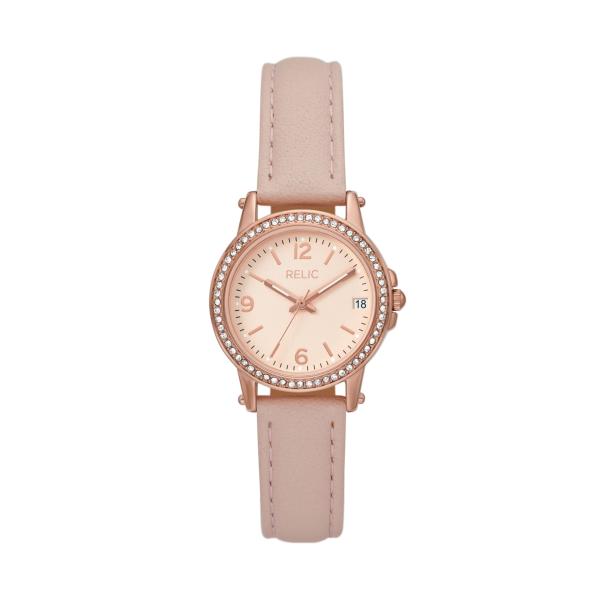 ・Editor's Notes: The glitzy Relic Matilda ladies' dress watch gets a fashion-forward update with a blush leather strap, ...