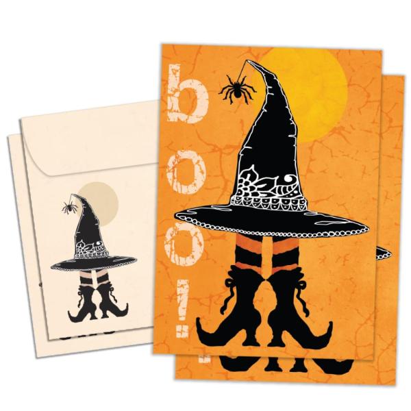 ・Inside Greeting: Best witches for a Happy Halloween | Cover Greeting: Boo!. Get into the spirit of the spooktacular sea...