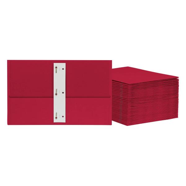 ・Bulk boxes of Oxford 2 Pocket Folders with Fasteners will make sure you always have folders on hand; 125 red prong fold...