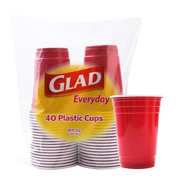 ・CLASSIC PLASTIC PARTY CUPS - Make any gathering or event a party when you use Glad Everyday red plastic party Cups・FOR ...