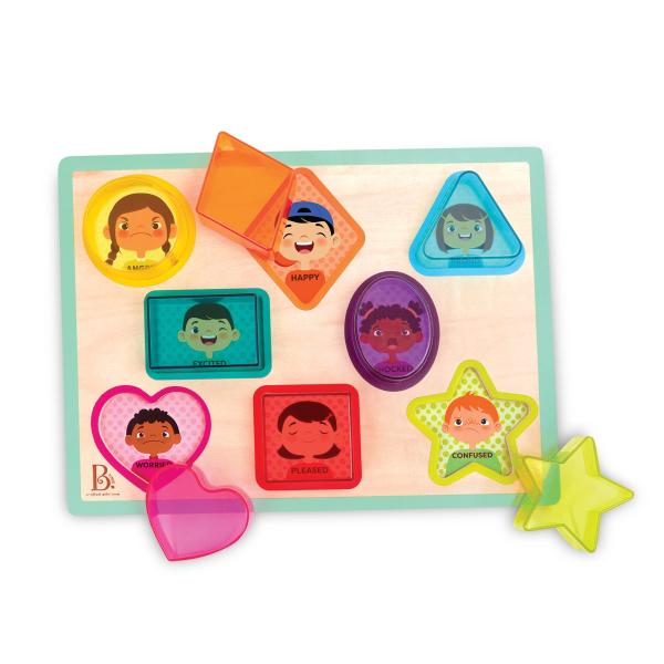 ・EDUCATIONAL PUZZLE: Learn about shapes and emotions by matching each puzzle piece to its place!・INCLUDES: This kids' pu...