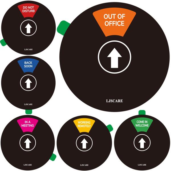 ・EASY TO READ: 6 different colored backgrounds and status content make it easy for others to understand why your door is...