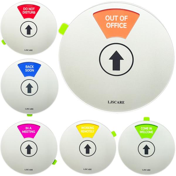 ・EASY TO READ: 6 different colored backgrounds and status content make it easy for others to understand why your door is...