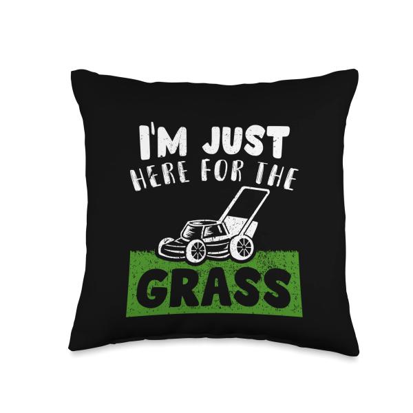 ・Do you love grass cutting? This funny phrase I'm Just Here For The Grass with mowing machine design is the perfect garm...