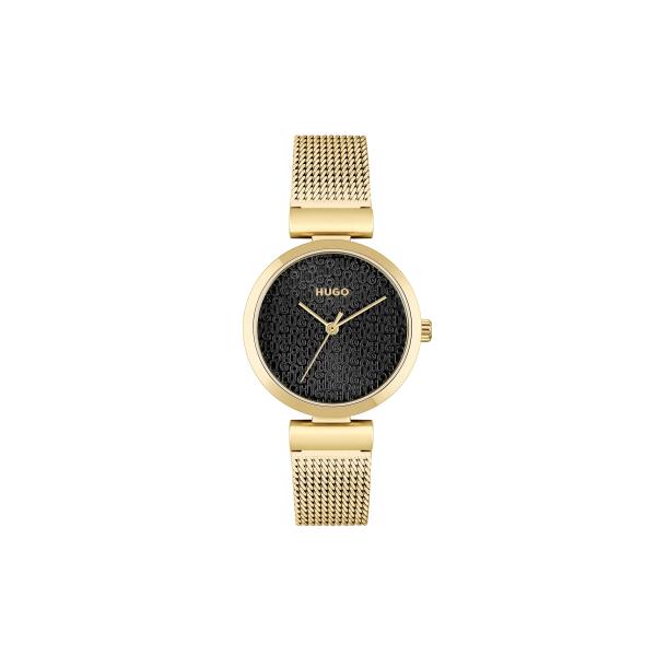 ・The inimitable cool of the HUGO girl inspires the design of the #SWEET, a minimalist three-hand timepiece with an all-o...