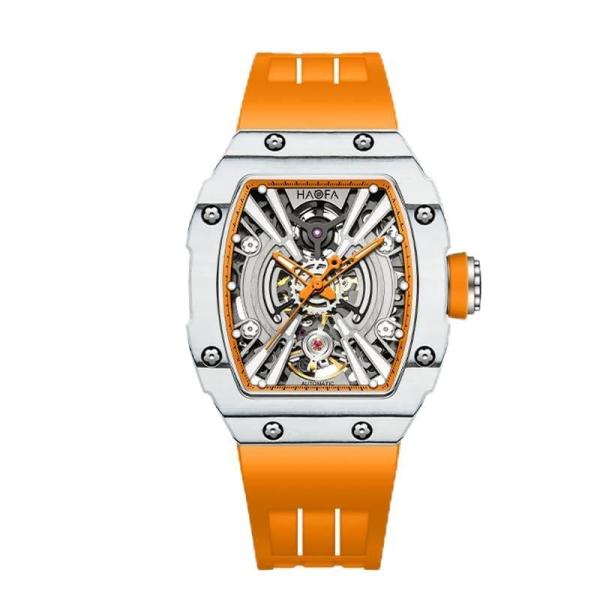 ・Skeleton Automatic Mechanical Watch: Men's automatic skeleton watch, equipped with 2H201 automatic skeleton movement, 4...