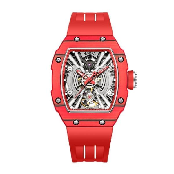 ・Skeleton Automatic Mechanical Watch: Men's automatic skeleton watch, equipped with 2H201 automatic skeleton movement, 4...