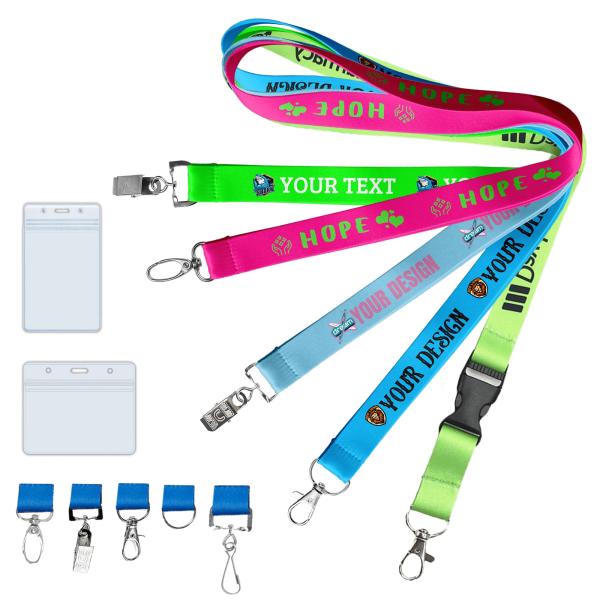 ・Soft Fabric Materials - Our custom lanyards are made of strong and durable premium polyester materials with metal clip ...