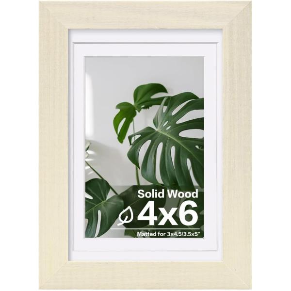 ・SOLID WOOD: Picture frame surface with bark let you experience more real wood texture sense. HD plexiglass is safer to ...
