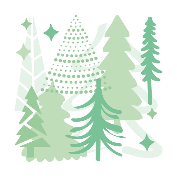 ・DOODLE TREES - A must for any Christmas craft toolkit, Doodle Trees Layered Stencils from Sizzix are sure to bring some...