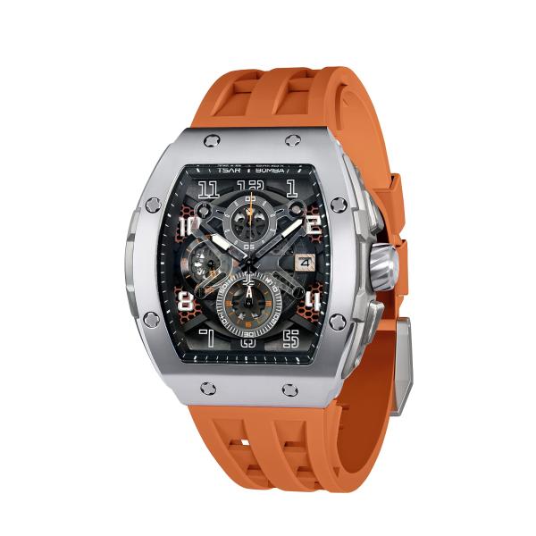 ・【New TSAR BOMBA 8211Q】 Breaking through the tradition and the imagination, I am a barrel watch, the hollow honeycomb me...
