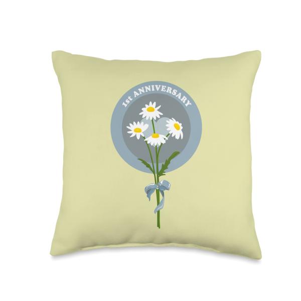 ・A vector illustration of a bunch of daises tied up with a bow. These flowers represent a wedding anniversary or another...