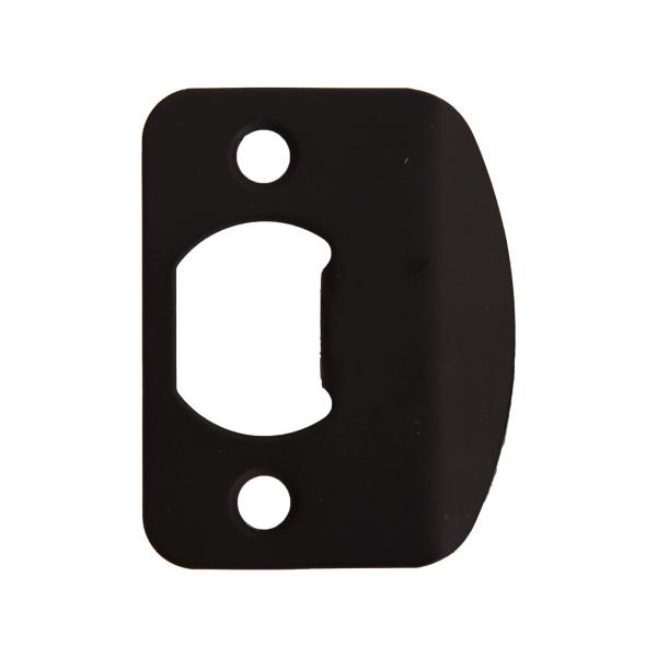 ・Stylish Yet Practical: Full lip strike plate featuring square corners, crafted of steel, and finished in matte black ca...