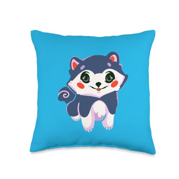 ・Small husky dog, sweet and cute.・As a gift for children who love dogs.・100% spun-polyester fabric・Double-sided print・Fi...