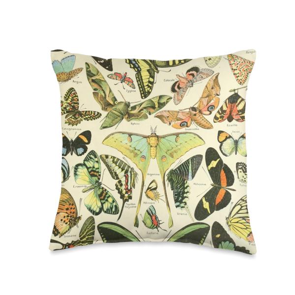 ・Moth butterfly vintage botanical illustration is a beautiful print of a Luna moth and papillons. The rustic style is pe...
