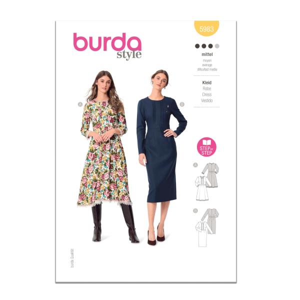 ・Burda pattern kits come with pattern pieces for cutting out the fabric, step by step written and illustrated instructio...