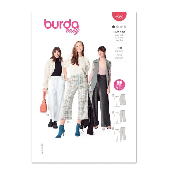 ・Burda pattern kits come with pattern pieces for cutting out the fabric, step by step written and illustrated instructio...