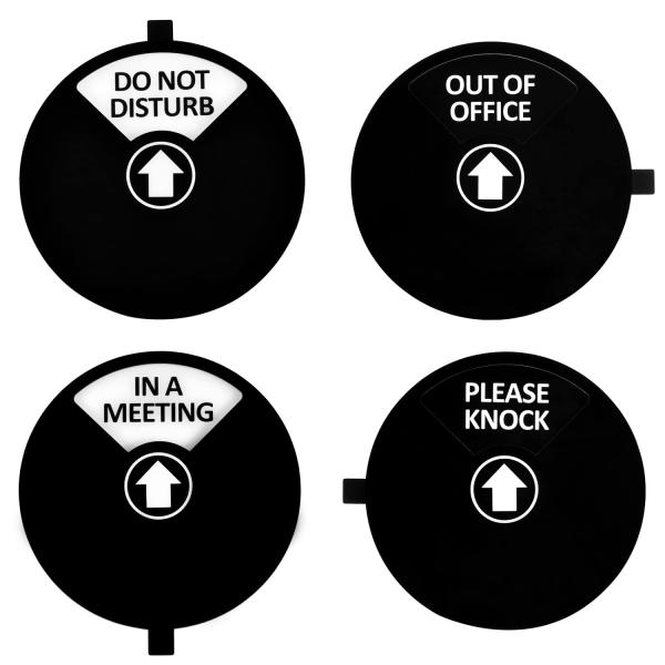 ・Easy to switch between DO NOT DISTURB, PLEASE KNOCK, IN A MEETING and OUT OF OFFICE, but the status will remain unchang...