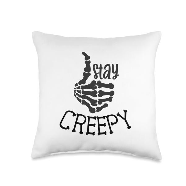 ・Get into the Halloween spirit with this frightfully awesome "Stay Creepy Skeleton Hand Thumbs Up" design. Perfect for H...