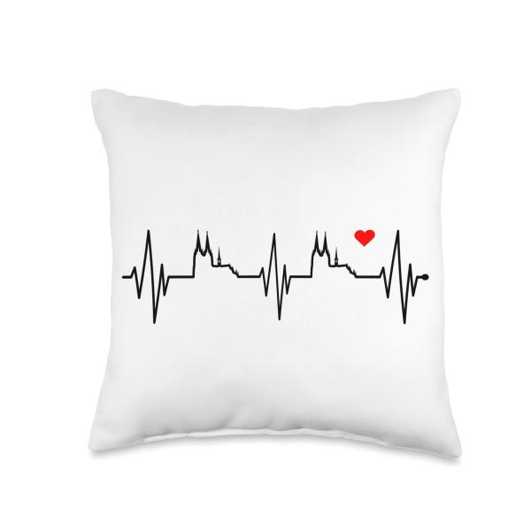・Cologne skyline with heartbeat for beautiful Cologne in Germany - Your heart beats K〓lle? You are a Cologne lover and f...