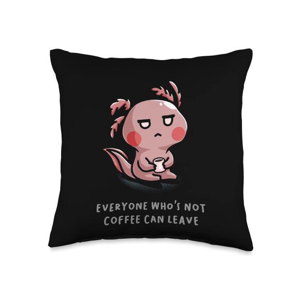 ・Coffee Mug Introvert Coffee Lover Nerd Axolotl Design shows a kawaii anime graphic of a funny Axolotl holding a coffee ...