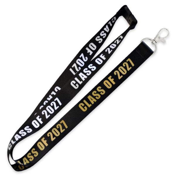 ・Our Class of 2027 lanyard has bold color graphics with Class of "your year" imprinted on both sides of it. It is made w...