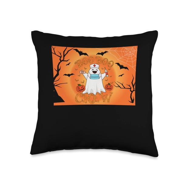 ・Boo boo crew nurse halloween costumes for women and men saying ghost graphic design. Cute halloween for women. Perfect ...