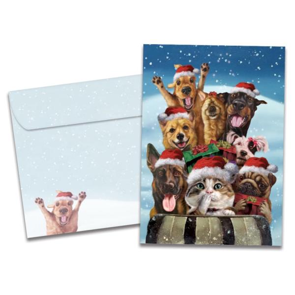 ・Inside Greeting: Hope the fun ＆ festivities carry you happily into the new year!| Cover Greeting: [Blank]. Share in the...