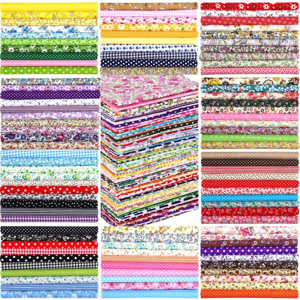 ・Rich in Quantity and Variety: this package includes 200 printed cotton fabrics with different patterns, each measuring ...