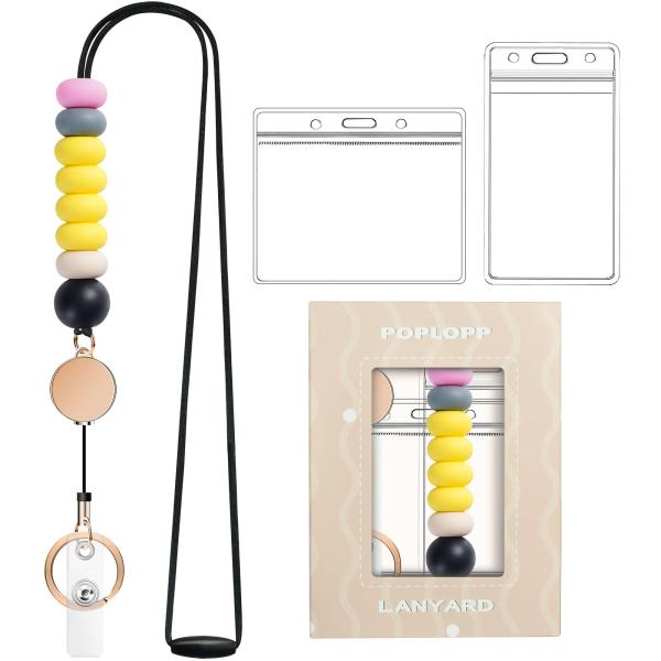 ・【Premium ＆ Safty Material】 Our retractable lanyard has a food grade silicon is made. Smooth Edge. No Special Smell. The...