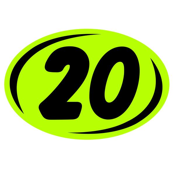 ・Let them know the vehicle's year model with our BOLD YEAR MODEL SIGNS! MADE IN THE USA・Two Digit Year Oval, adhesive wi...