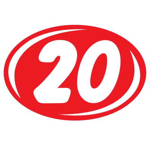 ・Let them know the vehicle's year model with our BOLD YEAR MODEL SIGNS! MADE IN THE USA・Two Digit Year Oval, adhesive wi...