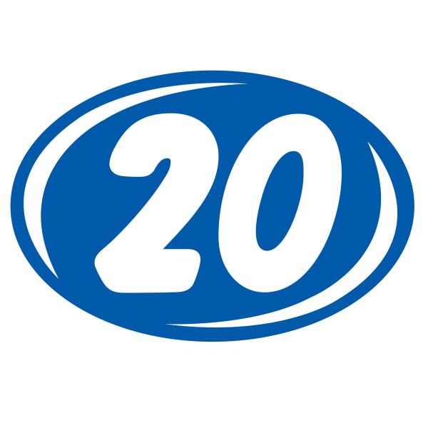 ・Let them know the vehicle's year model with our BOLD YEAR MODEL SIGNS! MADE IN THE USA・Two Digit Year Oval, adhesive wi...