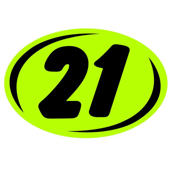 ・Let them know the vehicle's year model with our BOLD YEAR MODEL SIGNS! MADE IN THE USA・Two Digit Year Oval, adhesive wi...
