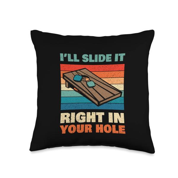 ・This i'll slide it right in your hole Cornhole funny vintage retro design is perfect gift for thrown bean bag lovers. G...