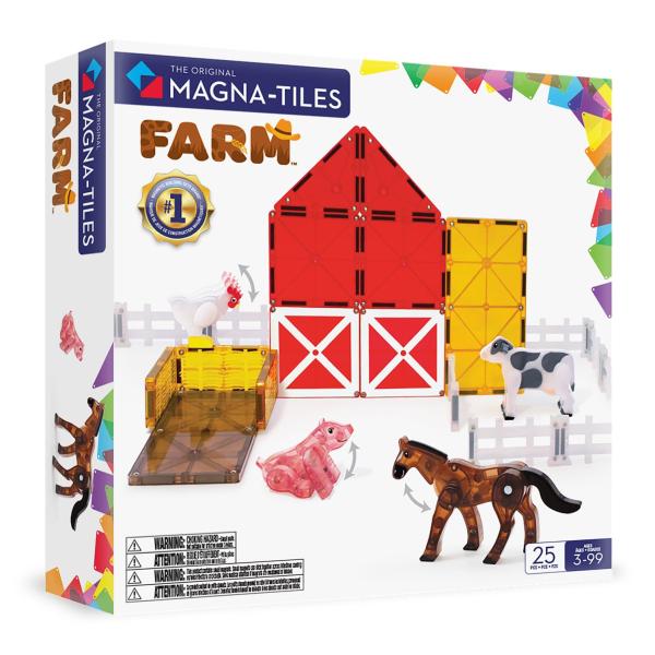 ・What's Included: 4 Farm Figurines (Chicken, Horse, Cow and Pig), 4 Small Squares, 5 Rectangles (2 Large, 3 Small), 2 Ri...