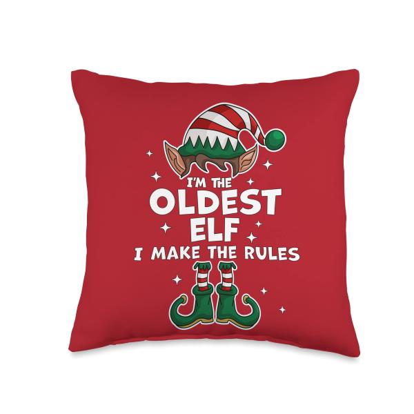 ・Funny "I'm the oldest Elf I make the rules" Funny Family Matching Christmas Pajama Top is great for any Christmas Party...