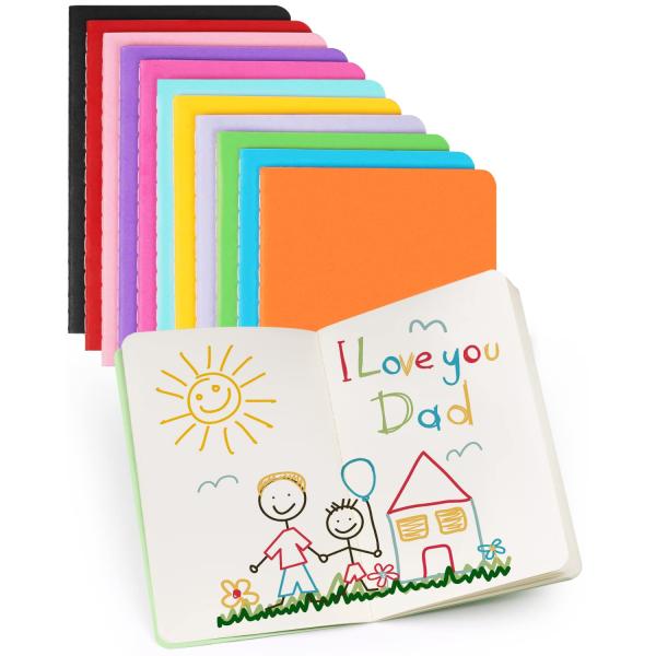 ・パッケージ内容:12色のカバーを含む12枚の空白のノート、各30シート/60ページ。・サイズ:3.5インチ x 5.5インチ (9cm x 14cm)、ページは罫線がついていません。この空白のペーパーバックノートがあれば、どこにでもメモや...