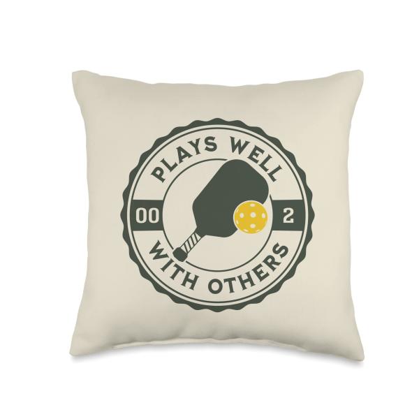 ・Funny Pickleball Plays Well With Others pickle ball and paddle design for pickleball players and fans of the sport pick...