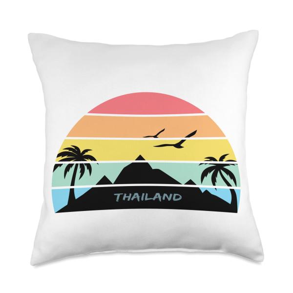 ・Welcome to Thailand! This is a travel design with palm trees, mountain and a beach for holidays in Southeast Asia. This...