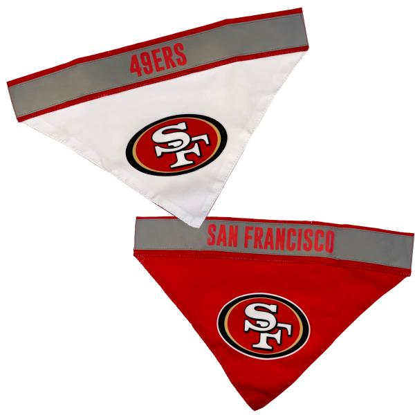 ・Get your sporty sidekick in the spirit for game day with Pets First NFL Reflective Dog Bandana! Thissuper cool bandana ...