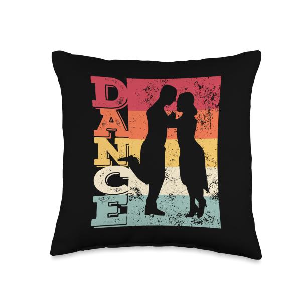 ・The graphic shows a graphic with a tango dancing couple dancing to Tango Argentino music in retro colors red, orange, y...