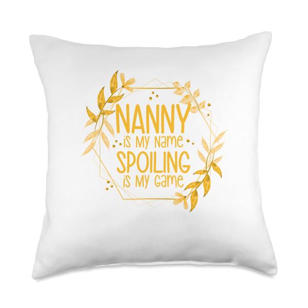 ・Nanny design that reads: Nanny is My Name Spoiling is My Game.・Great as appreciation for grandmothers that a perfect fo...