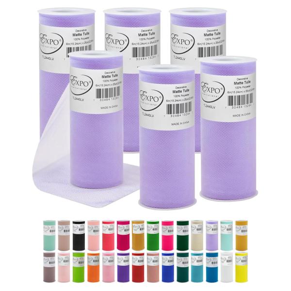 ・Content; 100% Polyester, Matte Finish・Size; 6 inches by 25 yard spool・Soft, lightweight and practical for tutus, costum...