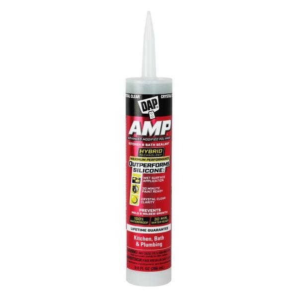 ・AMP Kitchen and Bath Sealant is water ready in 30 minutes making it a great choice for a variety of areas including tub...