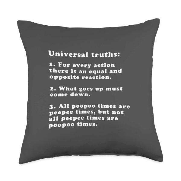 ・Universal truths: 1. For every action there is an equal and opposite reaction 2. What goes up must come down 3. All poo...